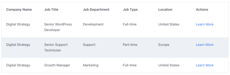 Job Board Template - Formidable Forms